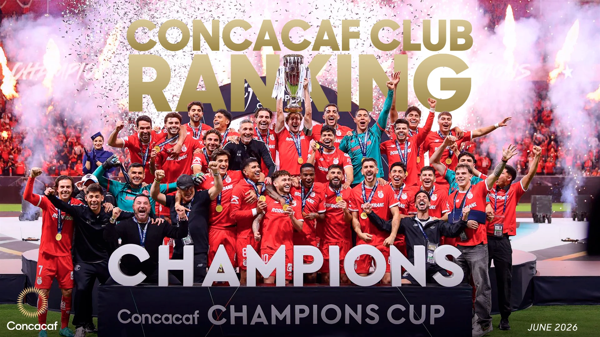 Champions Cup winners Toluca back on top in Club Rankings